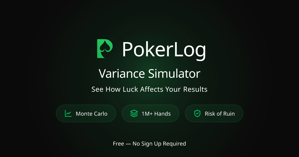Poker Variance Calculator | Bankroll Simulator - PokerLog